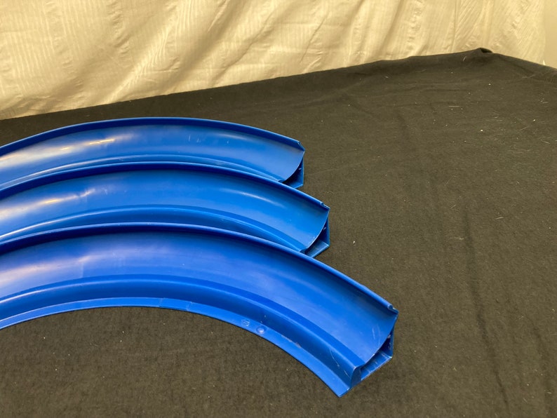 Set of 3 Hot Wheels Track Mattel 1978 Vintage 2945-2719 Curves Blue ...