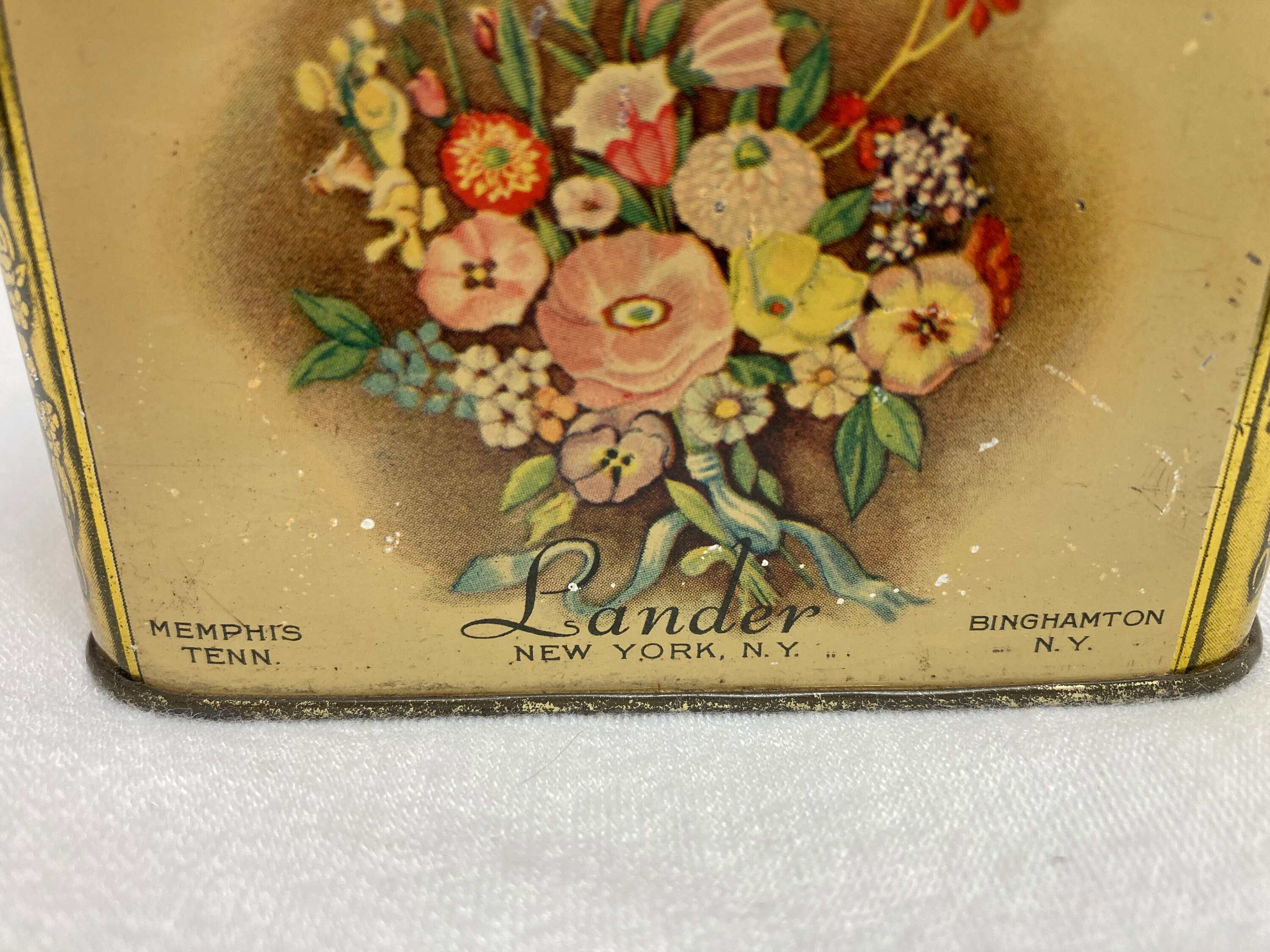 Rare Vintage Lander Poudre De Toilette Talcum Powder Victorian ...