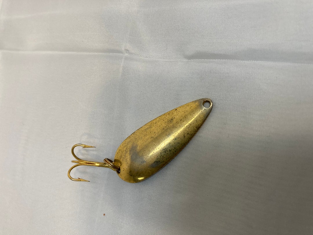 Vintage Marathon Gold Spoon Fishing Lure - Etsy