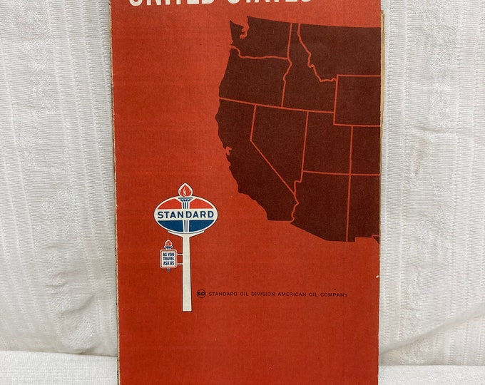 Vintage 1969 Large Standard Oil Western United States State Road Map - Etsy