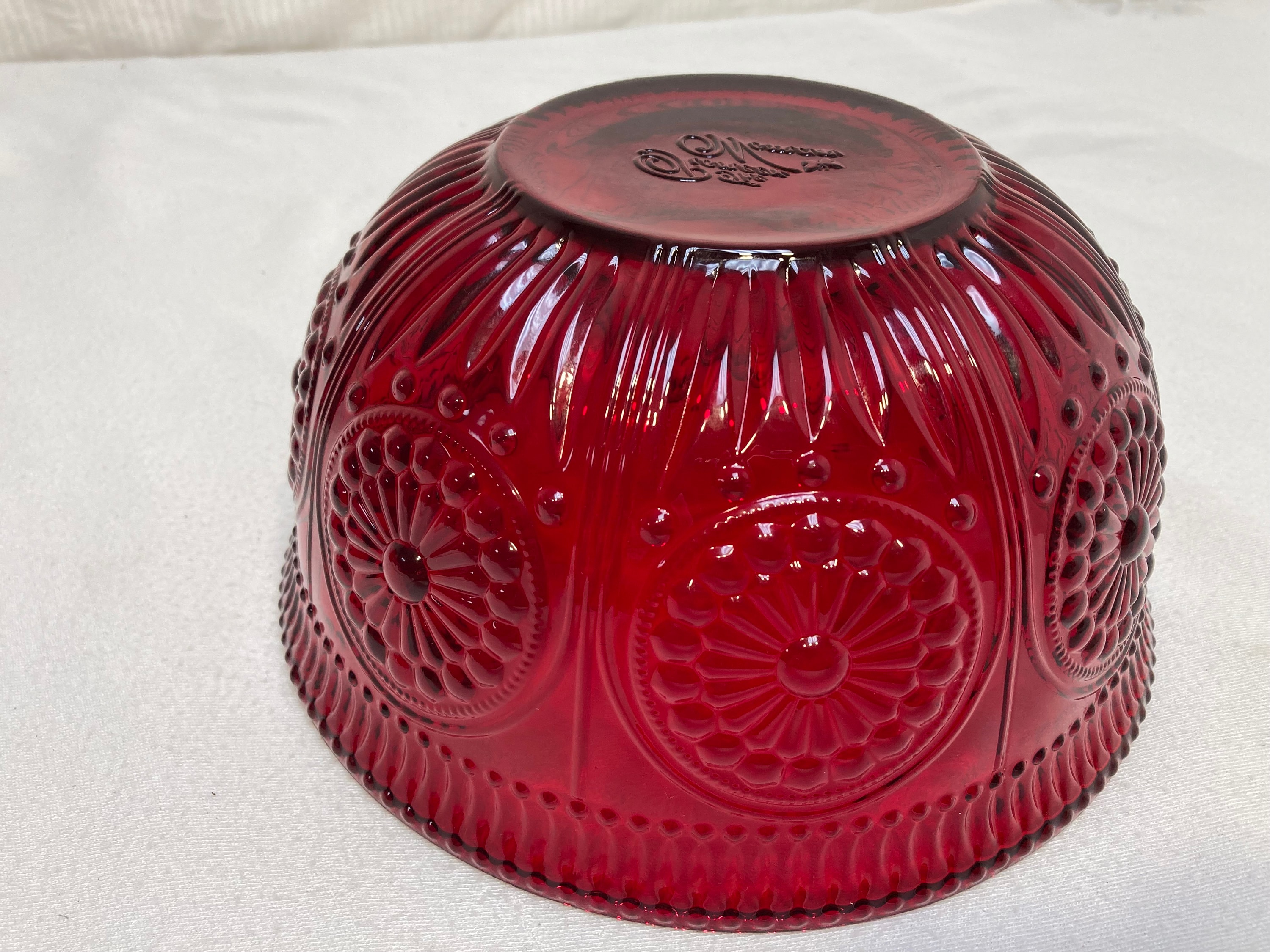 The Pioneer Woman Adeline Ruby Red Large 9 Glass Serving Bowl Rare - Etsy