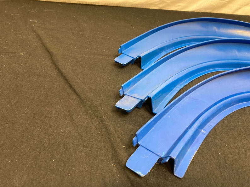 Set of 3 Hot Wheels Track Mattel 1978 Vintage 2945-2719 Curves Blue ...