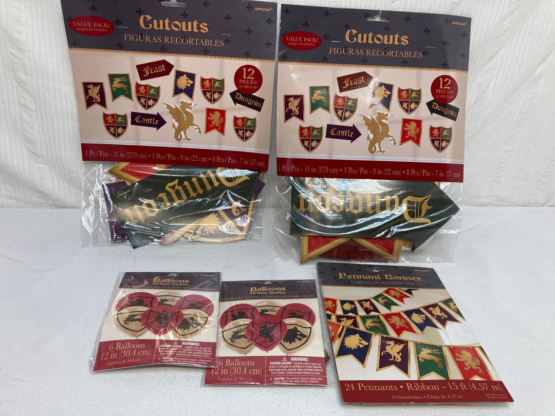 5 New Packs of Medieval Birthday Party Supplies - Etsy