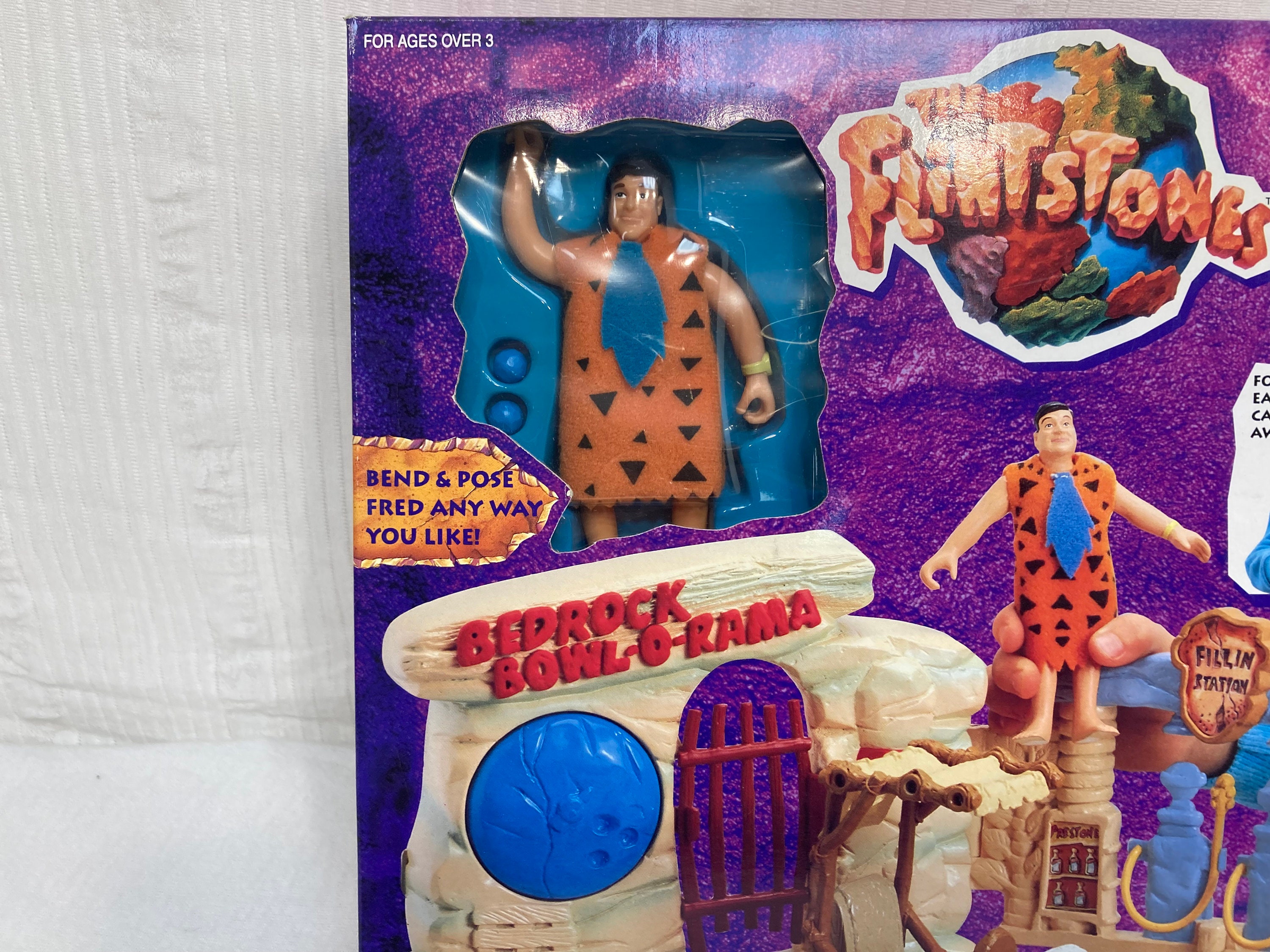 New Sealed Vintage 1993 Flintstones Bedrock Playset W Car & Bendable ...