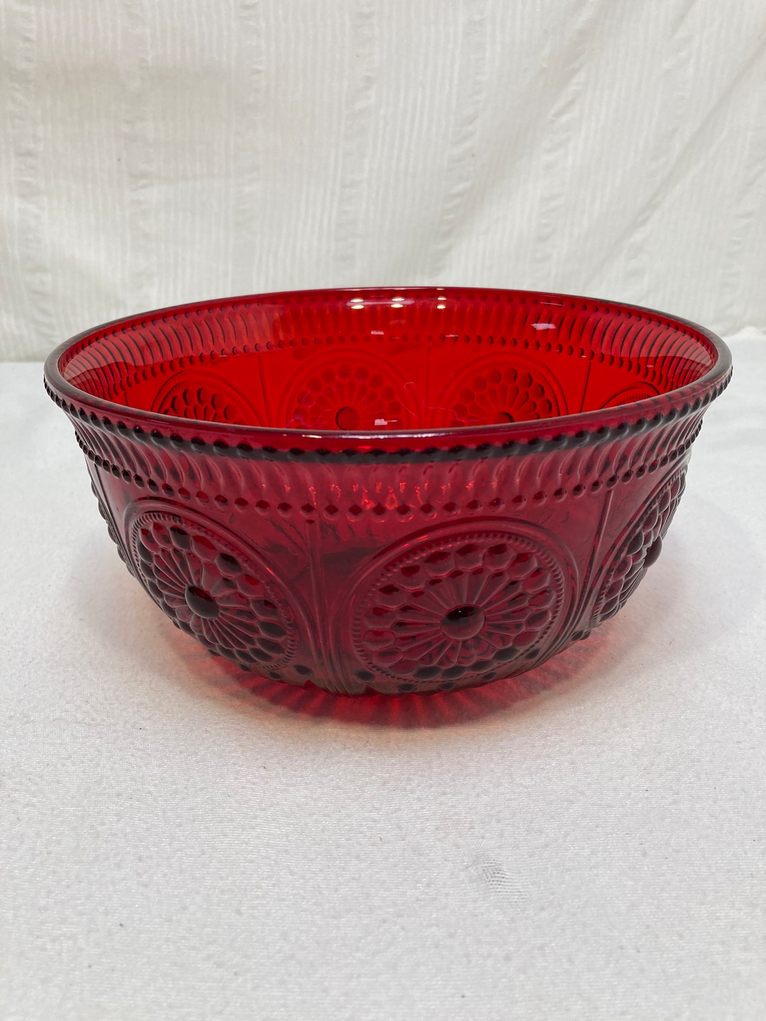 The Pioneer Woman Adeline Ruby Red Large 9 Glass Serving Bowl Rare - Etsy
