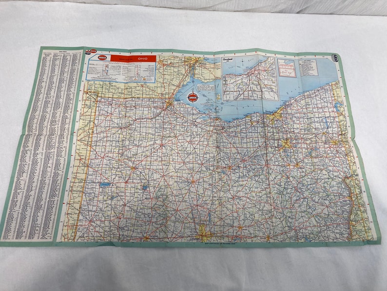 Vintage 1970's Amoco Gas Ohio State Road Map - Etsy