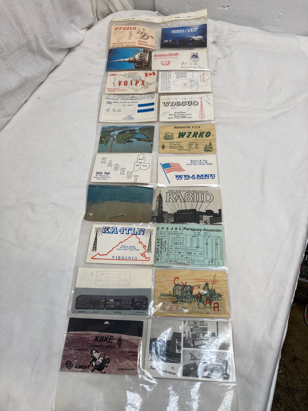 Vintage 1980 CB Radio 24 Piece Call Cards USA & World - Etsy