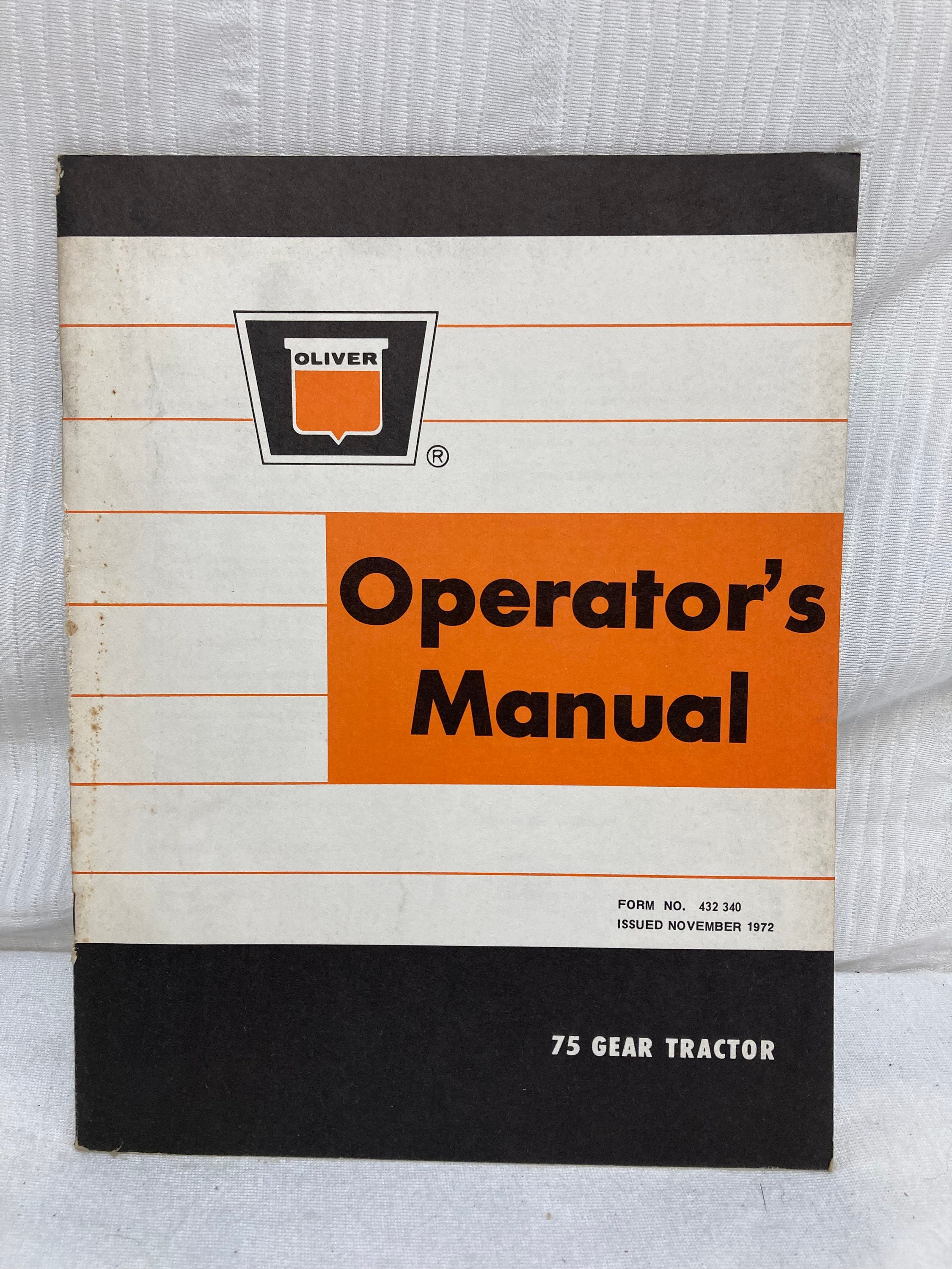 Genuine Vintage 1971 Oliver Operators Manual for 75 Gear Tractor - Etsy