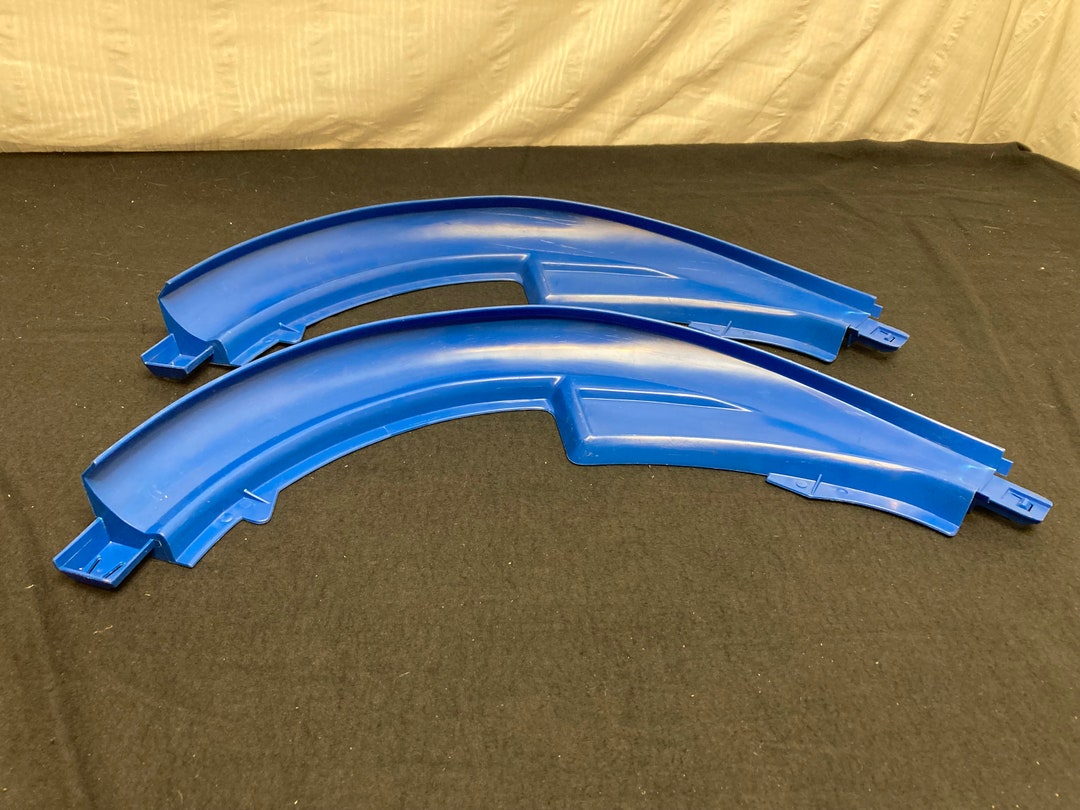 Set of 2 Hot Wheels Track Mattel 1978 Vintage 2946-2709 Curves Blue ...