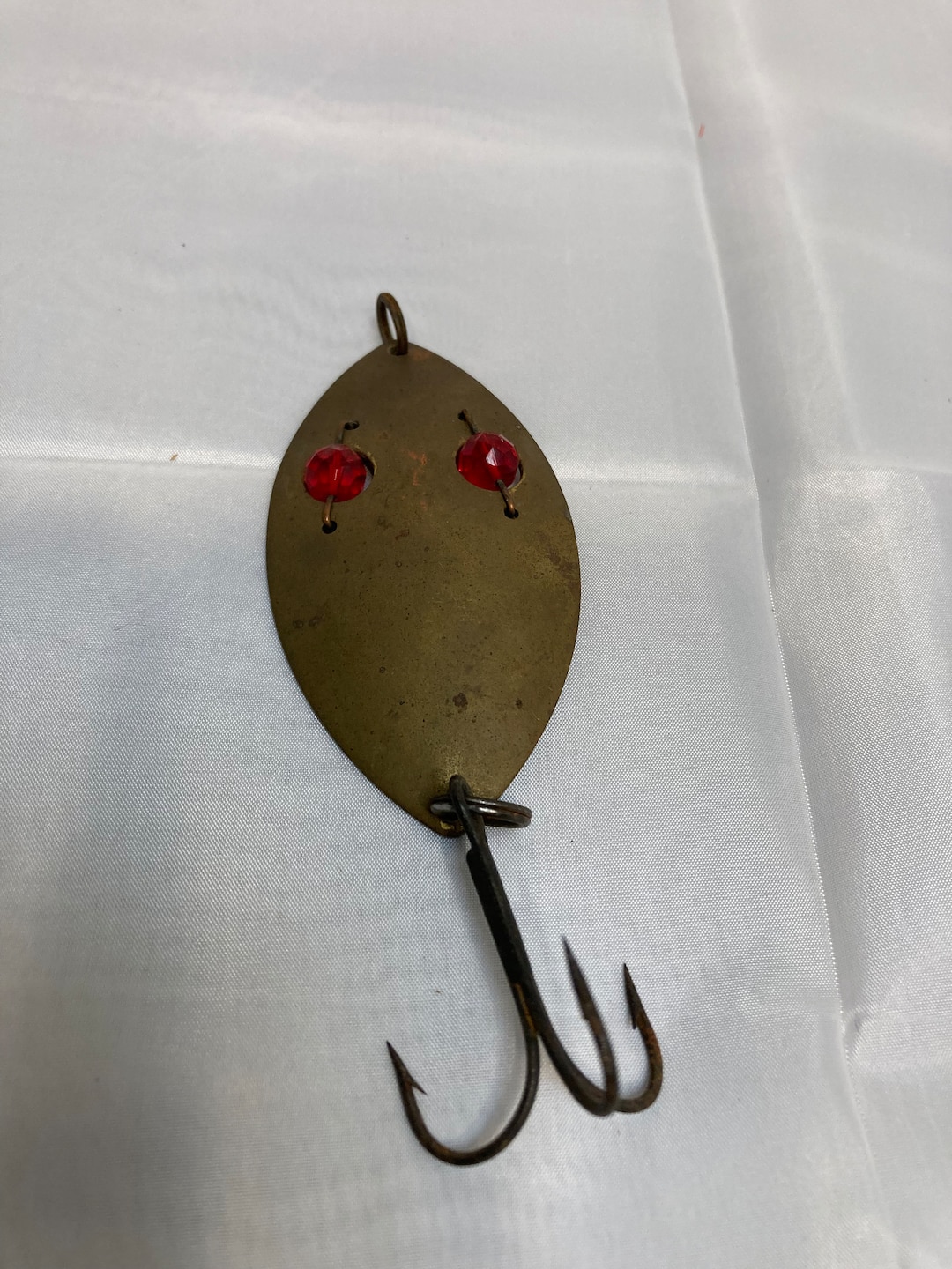 Vintage Red Eye Wiggler Fishing Lure Spoon - Etsy
