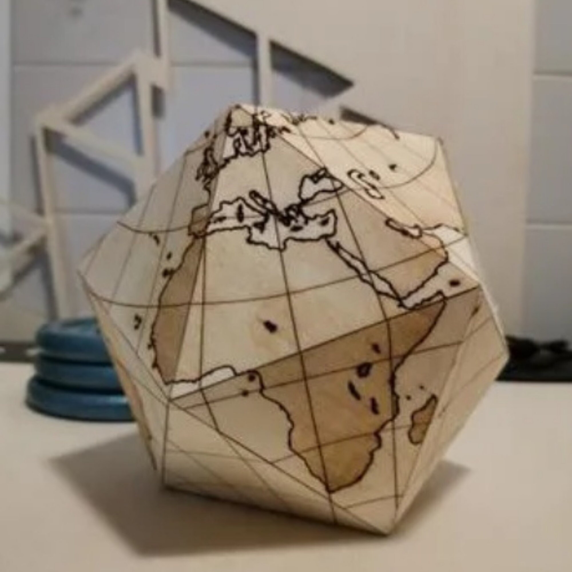 Laser Cut Engrave Dymaxion Globe SVG File - Etsy