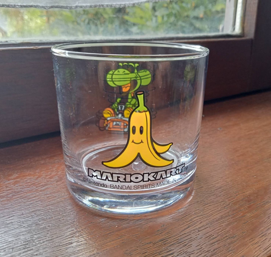 Mario Kart Glass slipping Yoshi Glass, ichiban Kuji Mario Collection ...