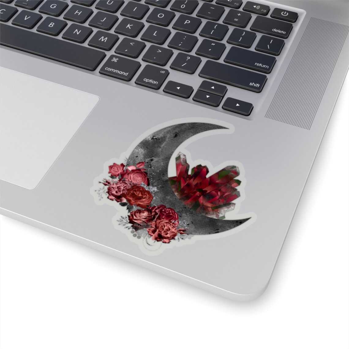 Crystal Floral Moon dark Red Kiss-cut Stickers - Etsy