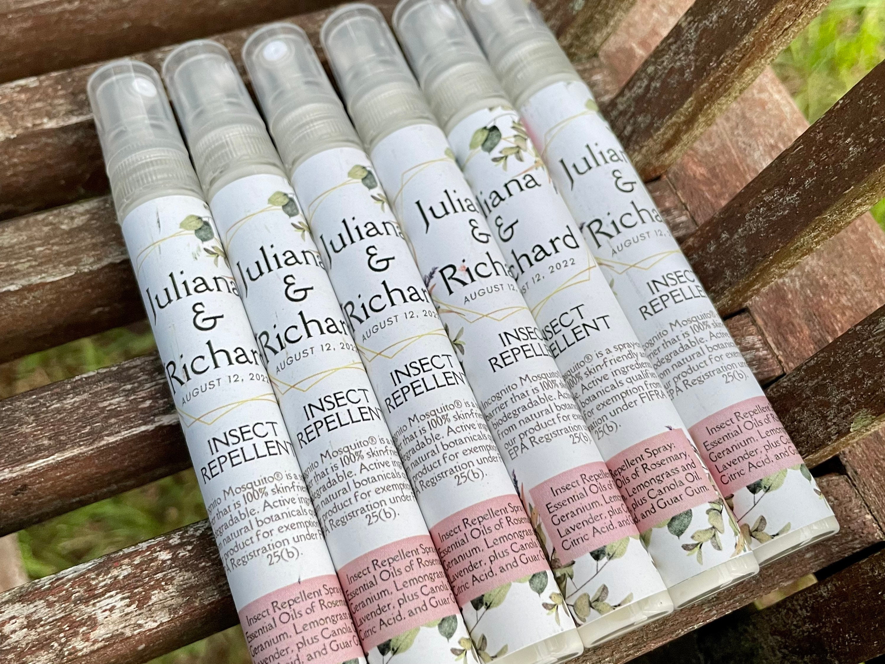 Wedding Favors Bug Sprays Customized Label Deet-free All Natural Insect ...