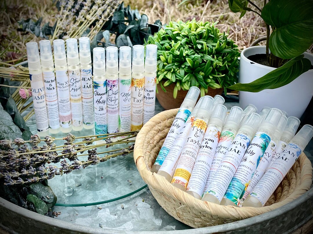 Wedding Favors Bug Sprays Customized Label - Deet-free All Natural ...