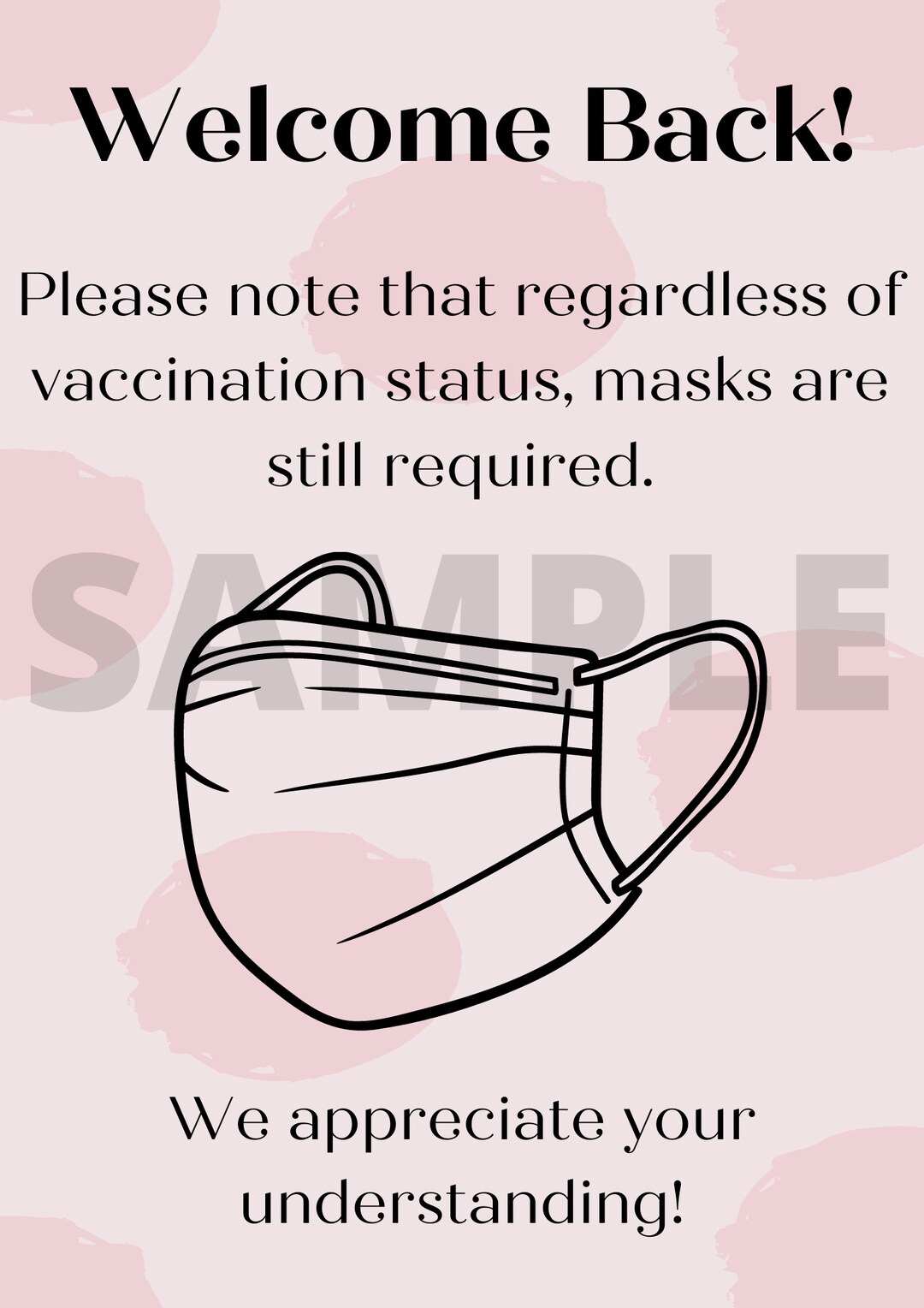 Printable PDF Masks Required Poster - Etsy