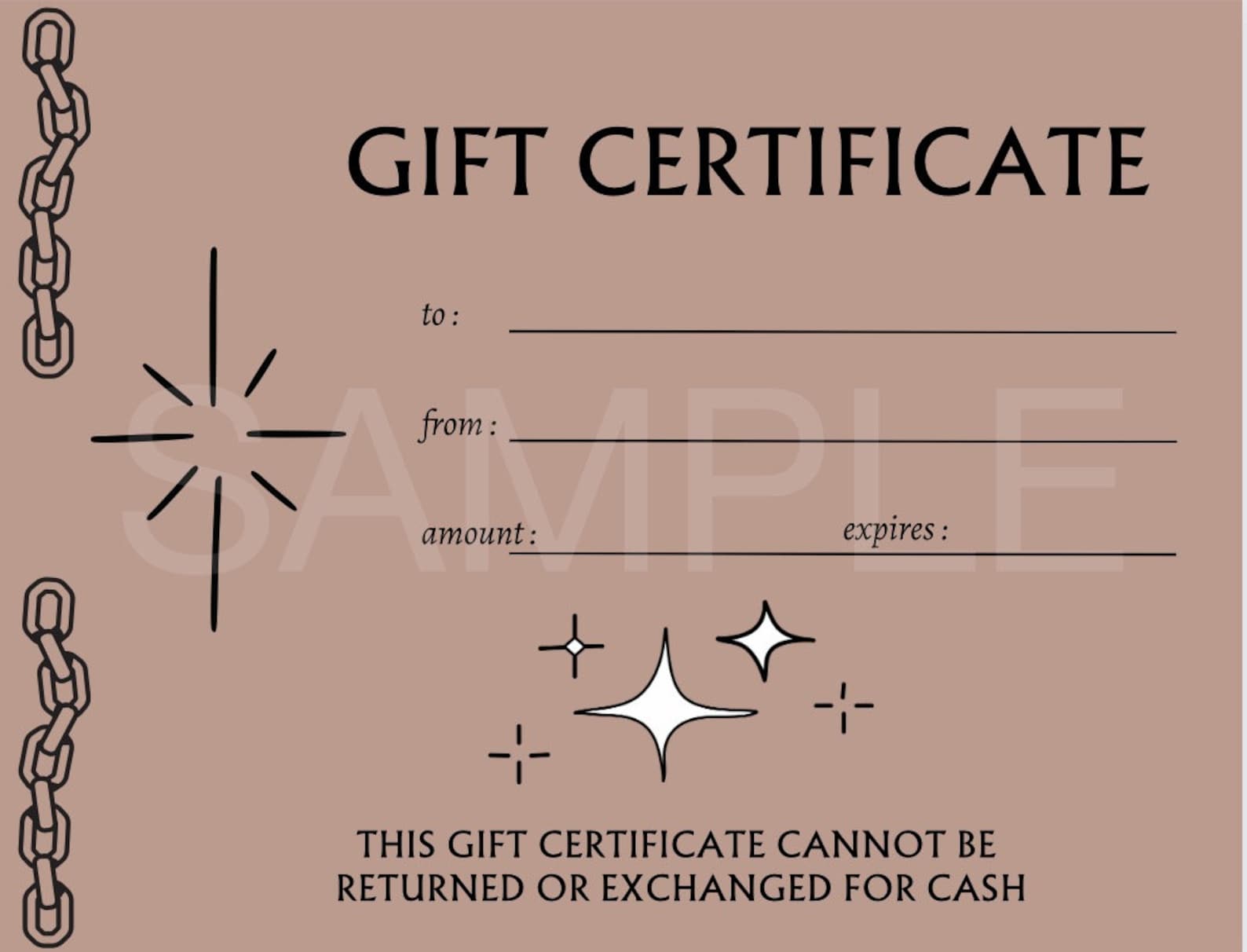 Printable Generic Gift Certificate - Tattoo Piercing Style - Etsy