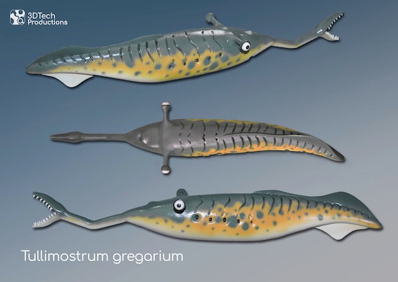 TULLIMONSTRUM GREGARIUM Model Paleoartistic Reconstruction | Etsy