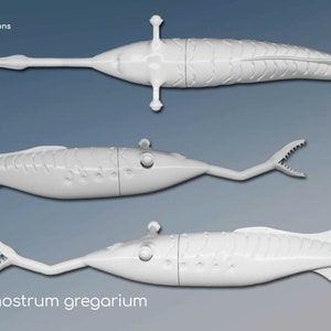 TULLIMONSTRUM GREGARIUM, Model, Paleoartistic Reconstruction ...