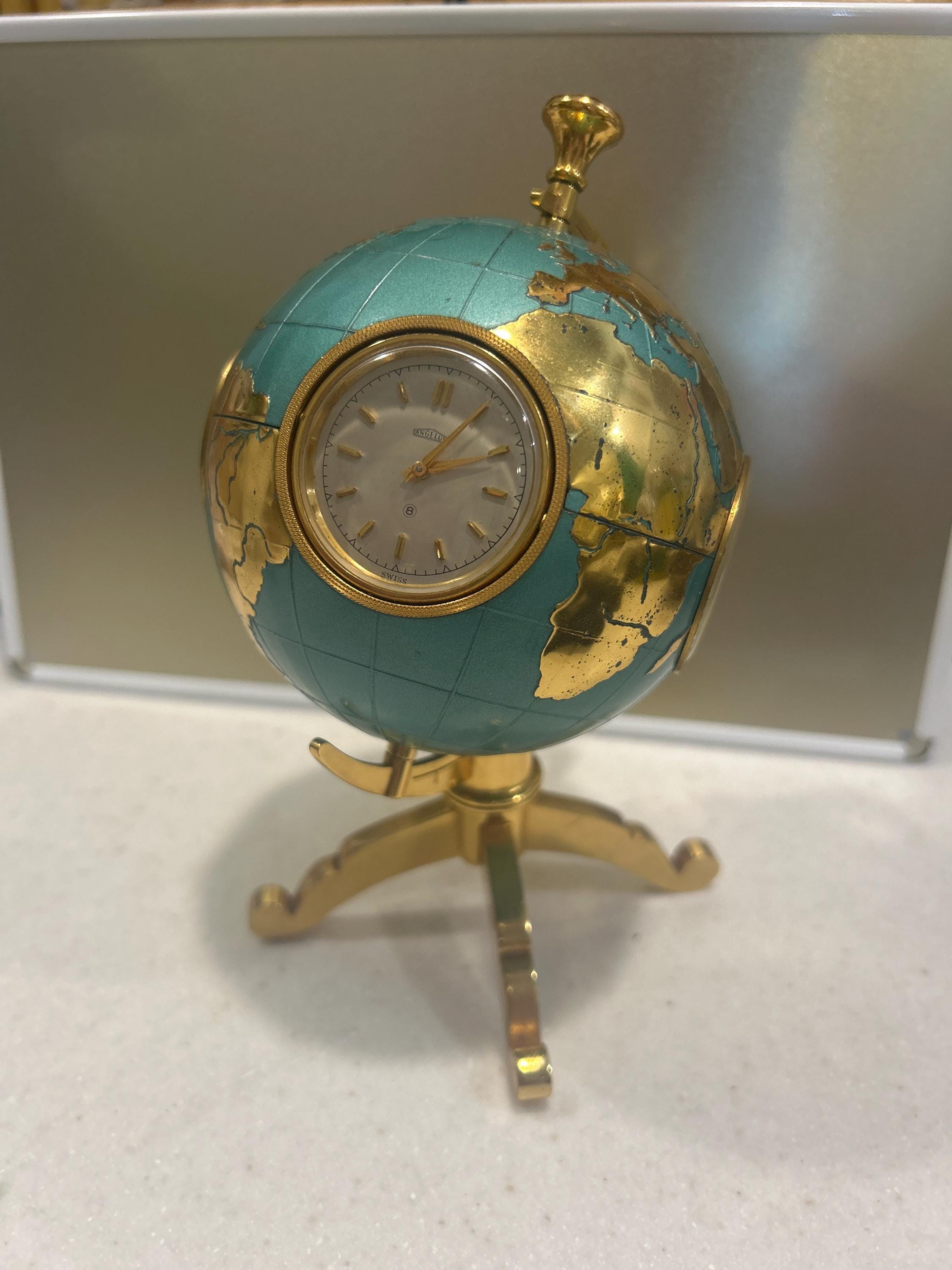 Vintage Angelus Globe Weather Station Desk Clock - Etsy