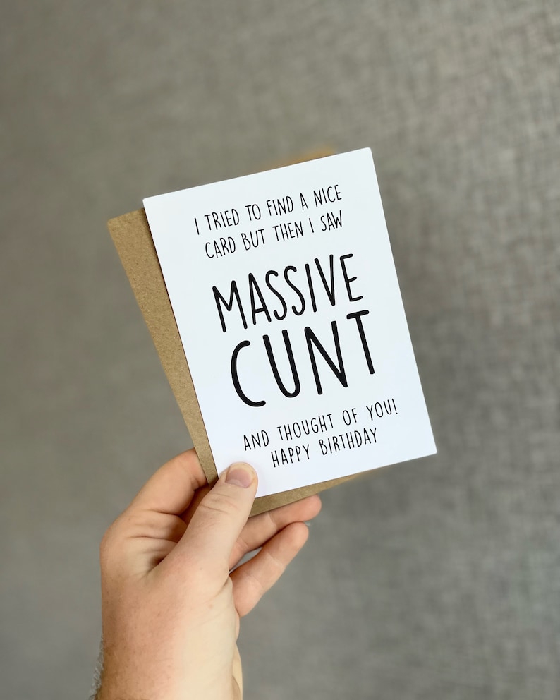 Massive Cunt Card Rude Birthday Card Funny Birthday Card - Etsy
