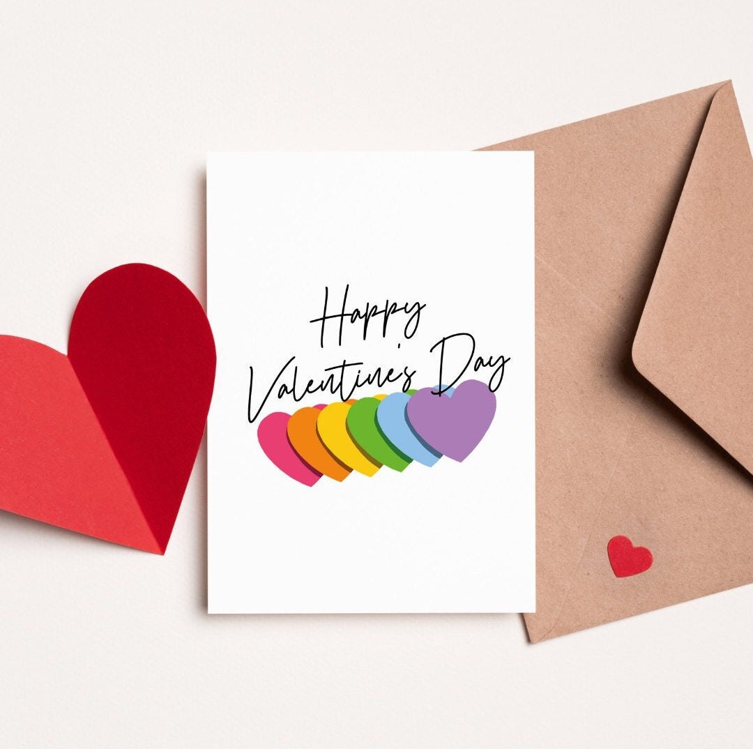 Gay Pride Valentines Card, LGBT Card, Same Sex Valentines Card ...