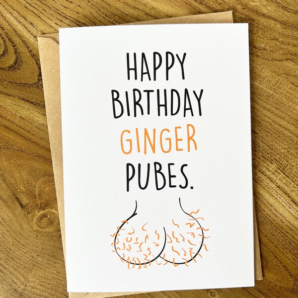 Ginger Pubes Card - Etsy
