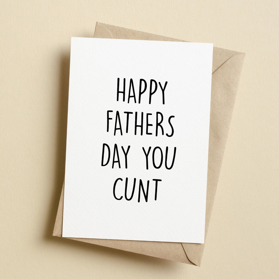 Rude Fathers Day Card, Funny Card for Dad, 5x7, Personalised Message - Etsy