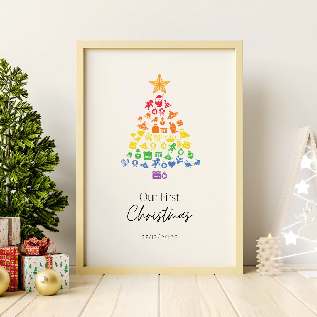 First Christmas Art Gay Pride Art Same Sex Art Pride - Etsy
