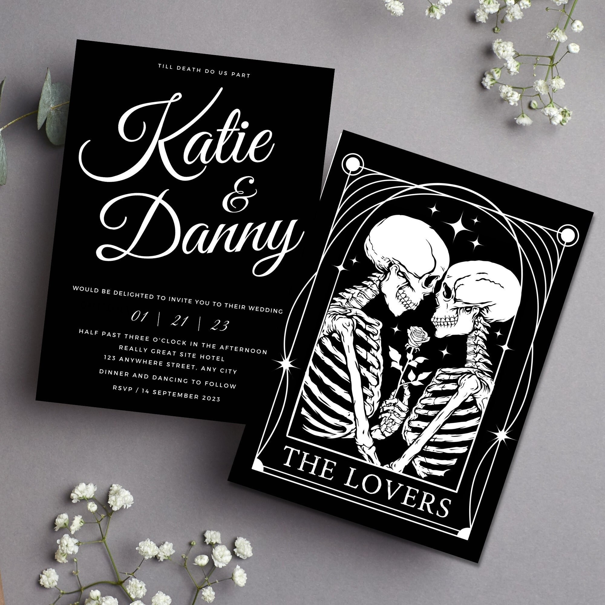 Skeleton Wedding Invitations