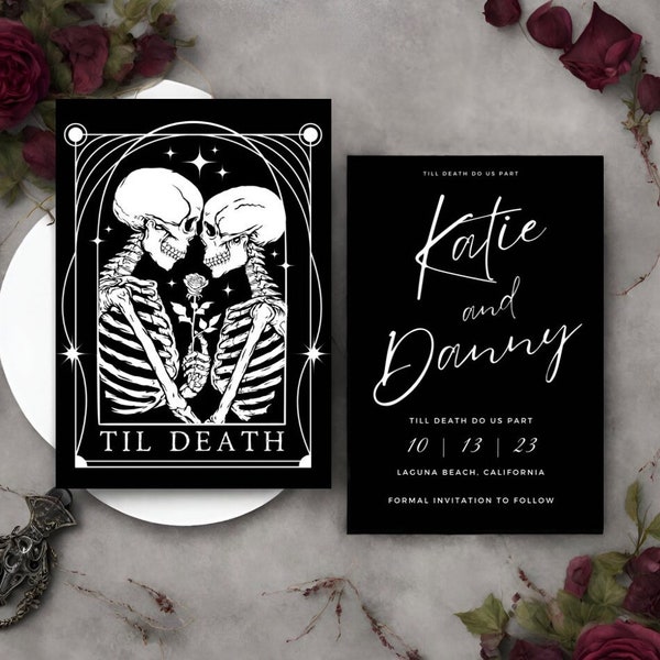 Wedding Invitation Skull - Etsy