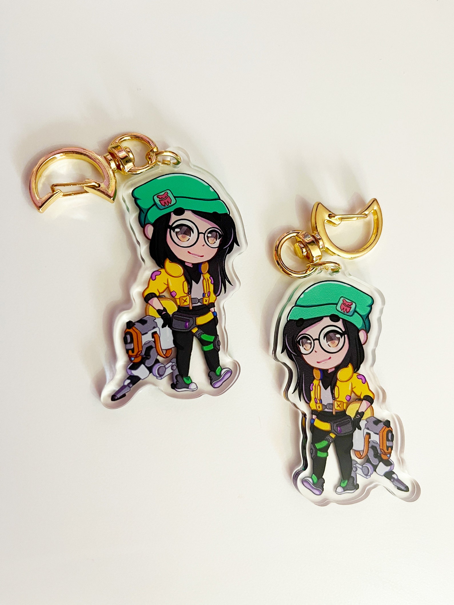 VALORANT INSPIRED Agent 2.5 Double-sided Keychains Jett, Sage, Sova ...