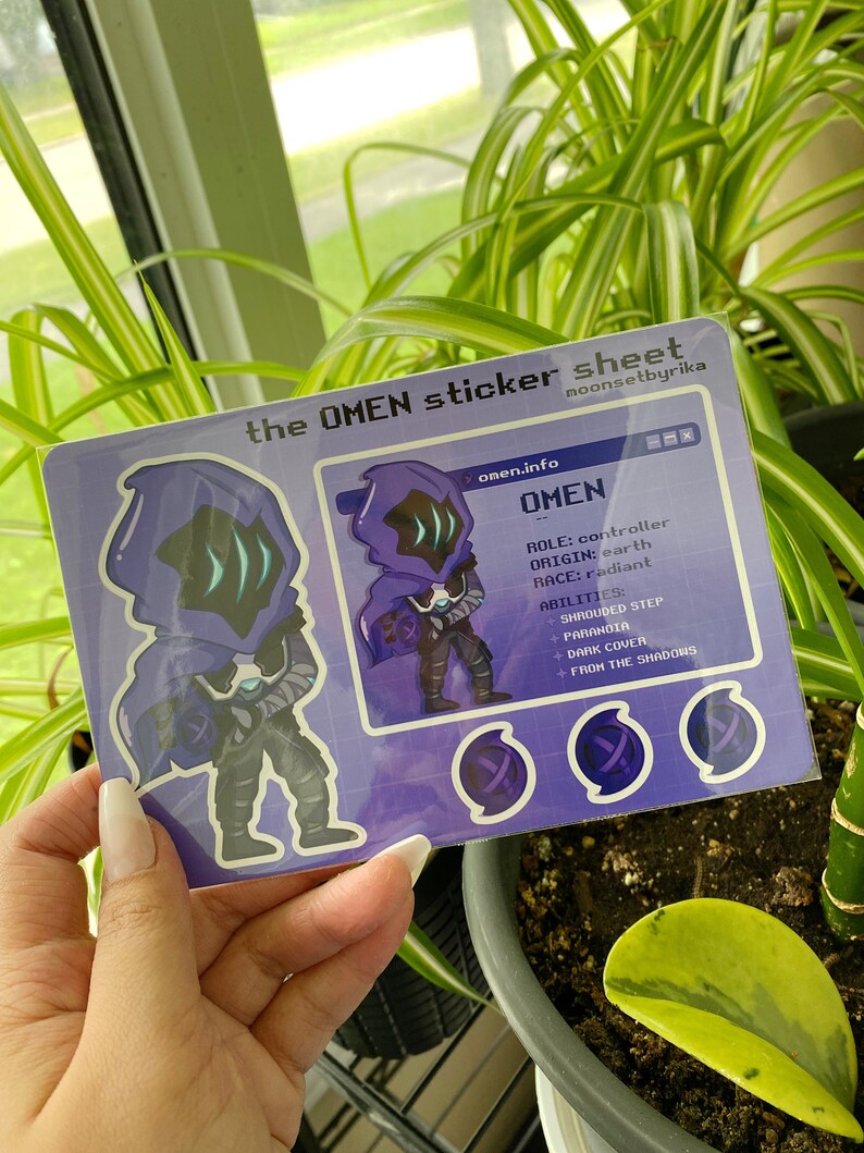 VALORANT INSPIRED Agent Sticker Sheets 4x6in Matte WEATHERPROOF Vinyl ...