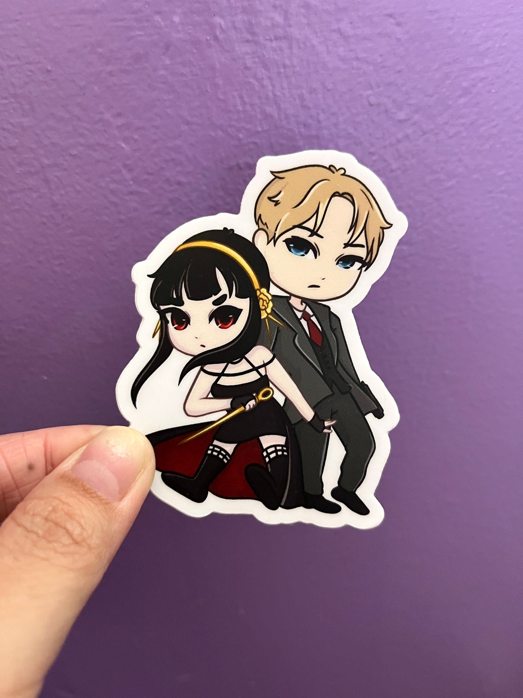 Secret Agent Family Chibi Sticker | Spy Assassin Cute Couple || 3 ...