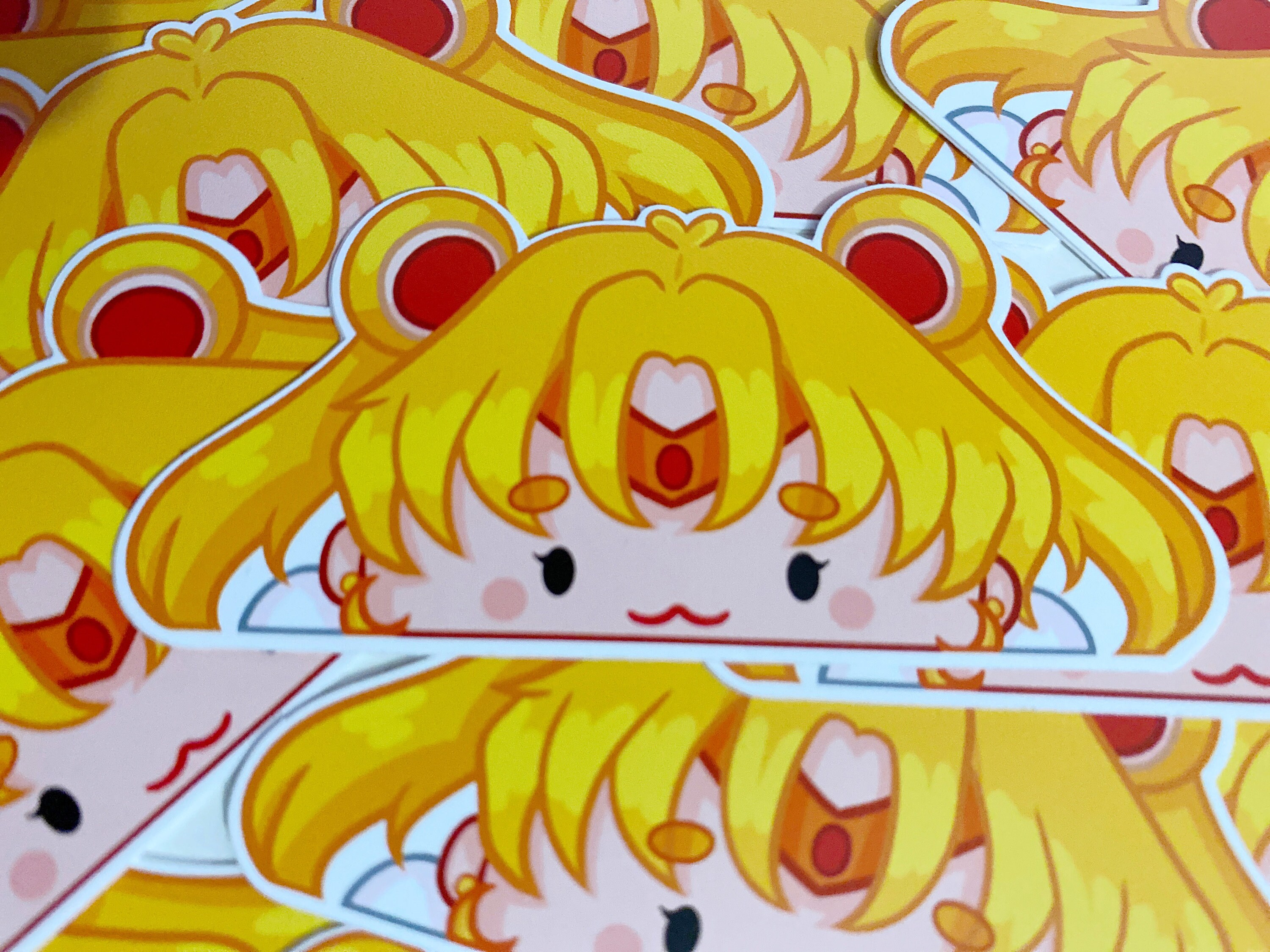 Magical Girl Sailor Inspired Peeker Stickers | 3" Matte WEATHERPROOF ...