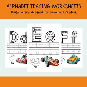 Rev up Your Abcs Fun Alphabet Tracing Sheets With New and Vintage Race ...