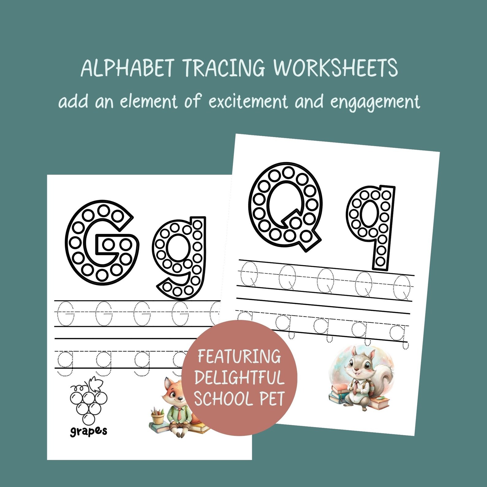 Homeschooling Curriculum Delightful Woodland Creatures Alphabet Tracing ...