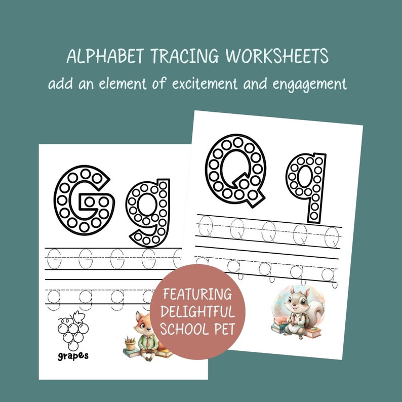 Homeschooling Curriculum Delightful Woodland Creatures Alphabet Tracing ...