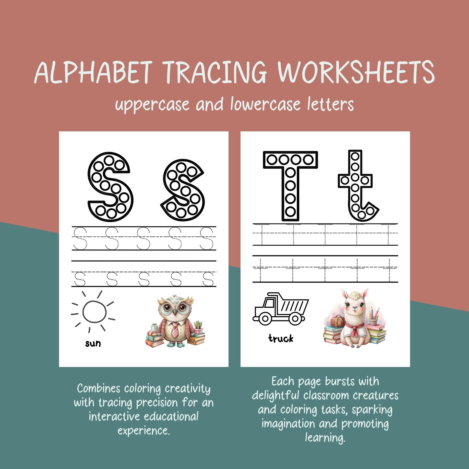 Homeschooling Curriculum Delightful Woodland Creatures Alphabet Tracing ...