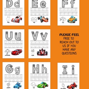 Rev up Your Abcs Fun Alphabet Tracing Sheets With New and Vintage Race ...