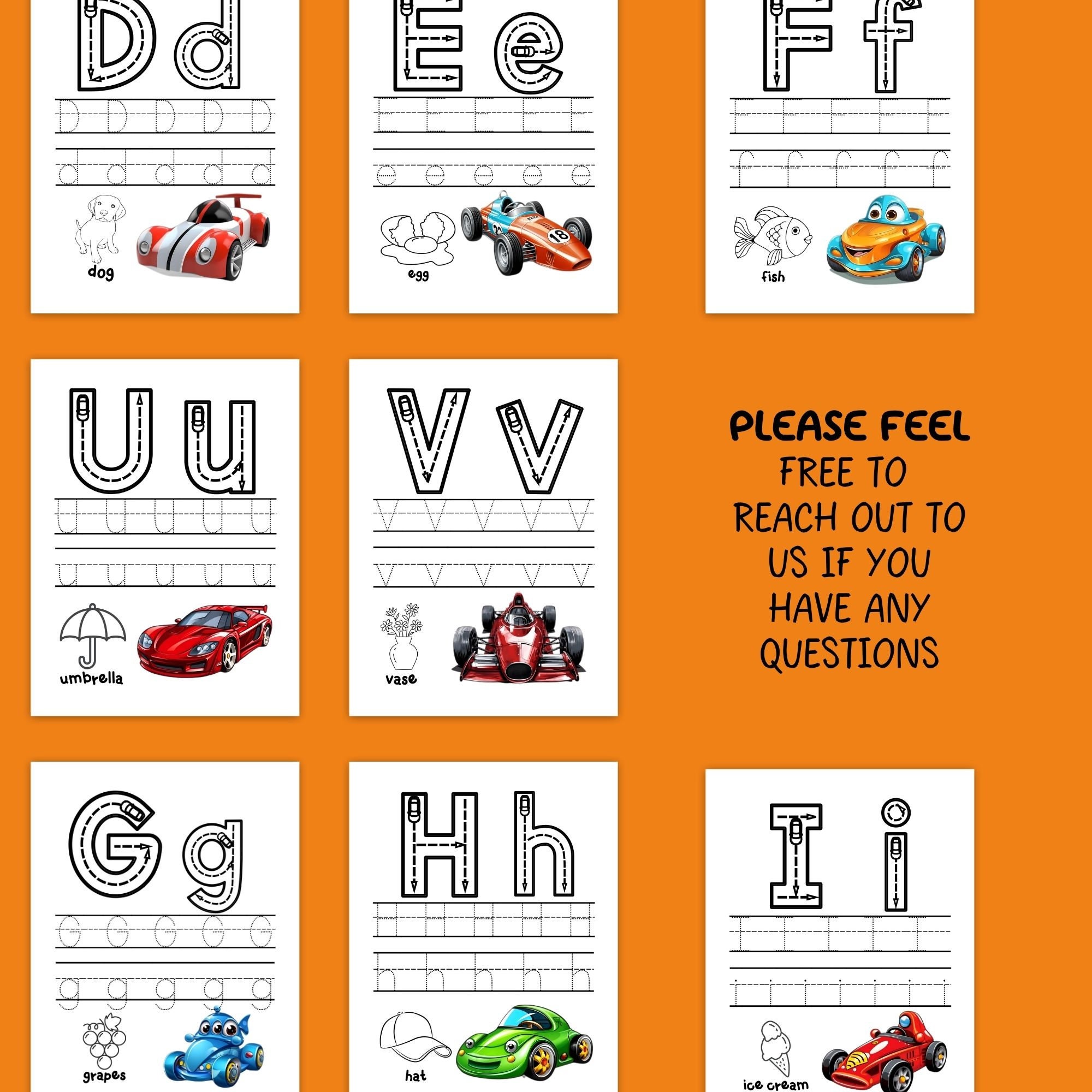 Rev up Your Abcs Fun Alphabet Tracing Sheets With New and Vintage Race ...