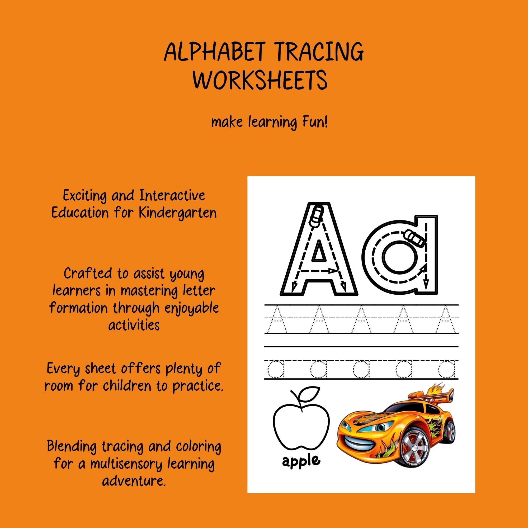 Rev up Your Abcs Fun Alphabet Tracing Sheets With New and Vintage Race ...