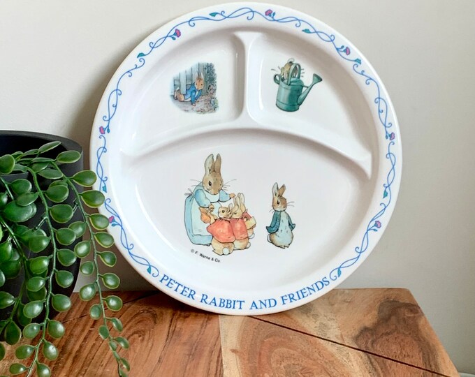 Vintage peter Rabbit and Friends Plate-beatrix Potter-eden-melamine ...