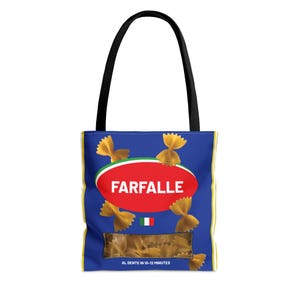 Italian Farfalle Pasta Box Tote Bag - A Unique & Stylish Accessory for ...