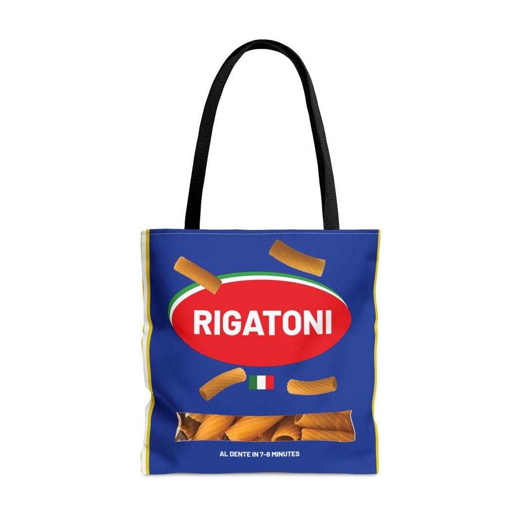 Italian Rigatoni Pasta Box Tote Bag - A Unique & Stylish Accessory for ...