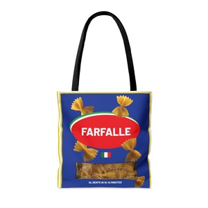 Italian Farfalle Pasta Box Tote Bag - A Unique & Stylish Accessory for ...