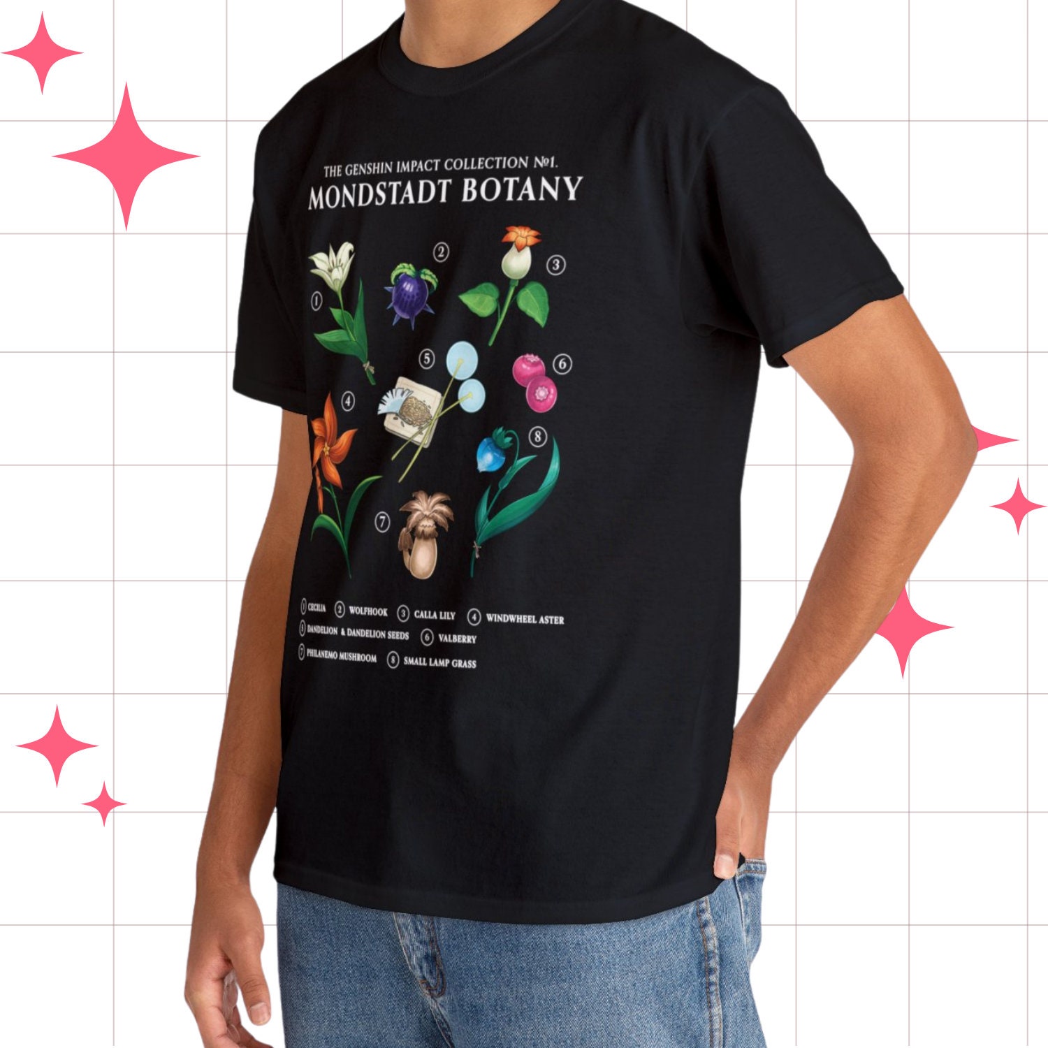 Genshin Flower Shirt | Genshin Impact Mondstadt T Shirt | Gamer Shirt ...