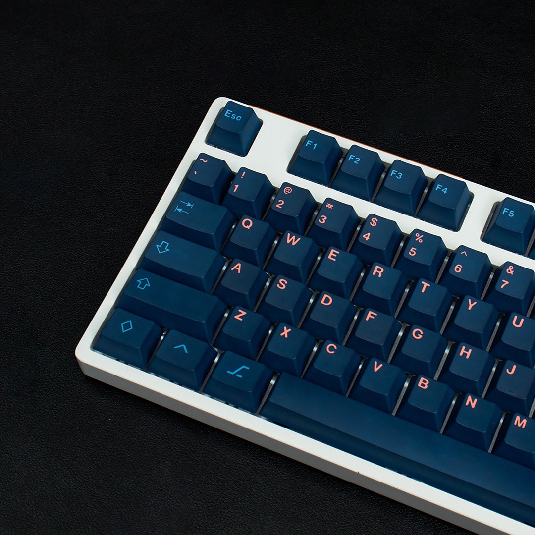 Navy Blue Keycaps Set 136pcs Dye-sub PBT Keycaps Firefly - Etsy