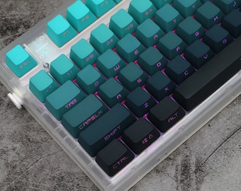 Gradient Cyan Keycap - Etsy