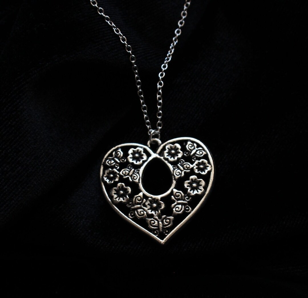Handmade Filigree Heart Pendant Necklace With Curb Chain - Etsy